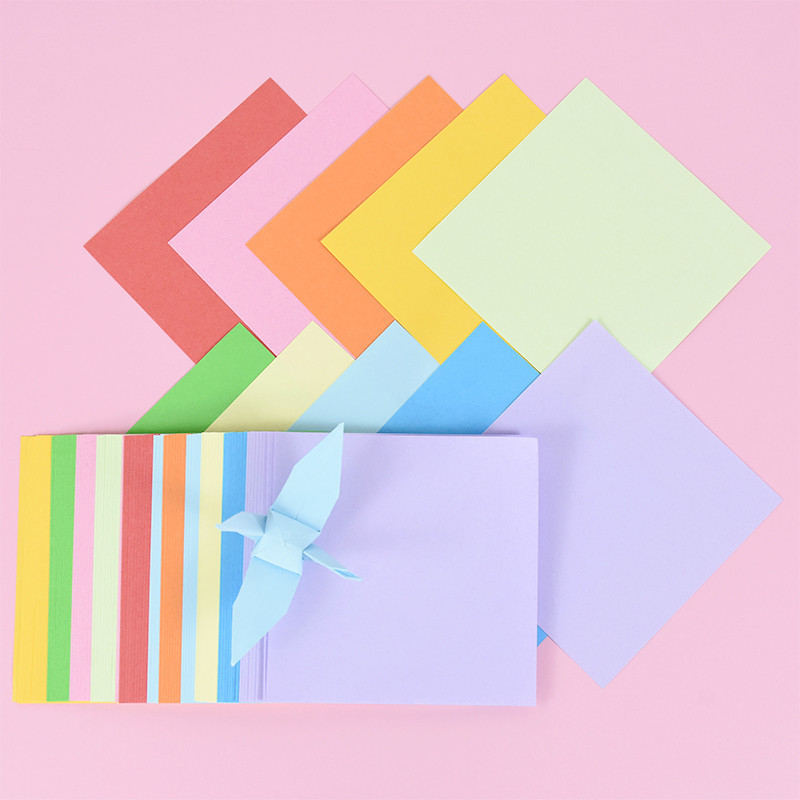 100pcs Colorful Origami Square Paper 8/10/12/15cm Double Sided Folding ...