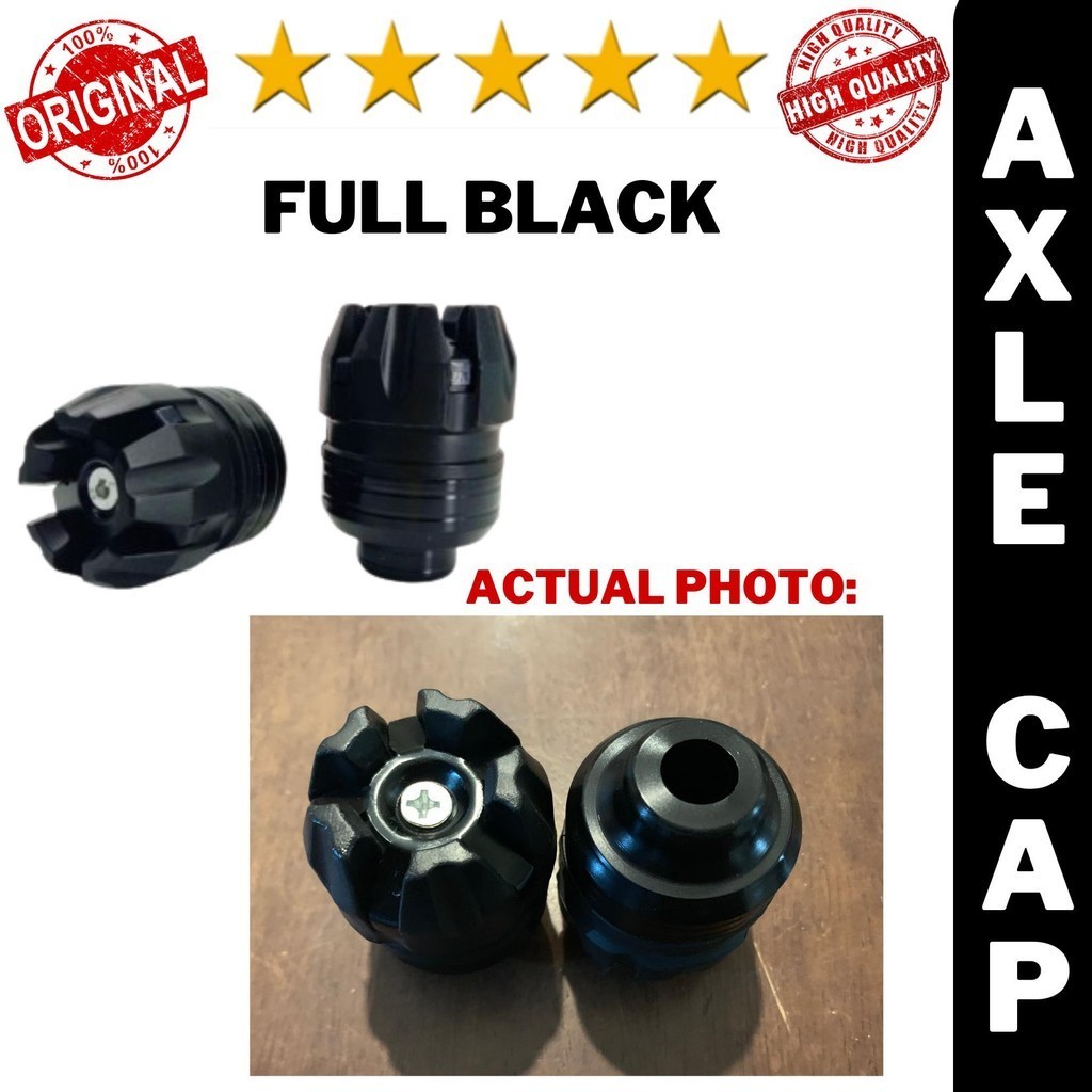 baste BLACK AXLE CAP for TVS DAZZ BIG / Nut cap front shock | Shopee ...