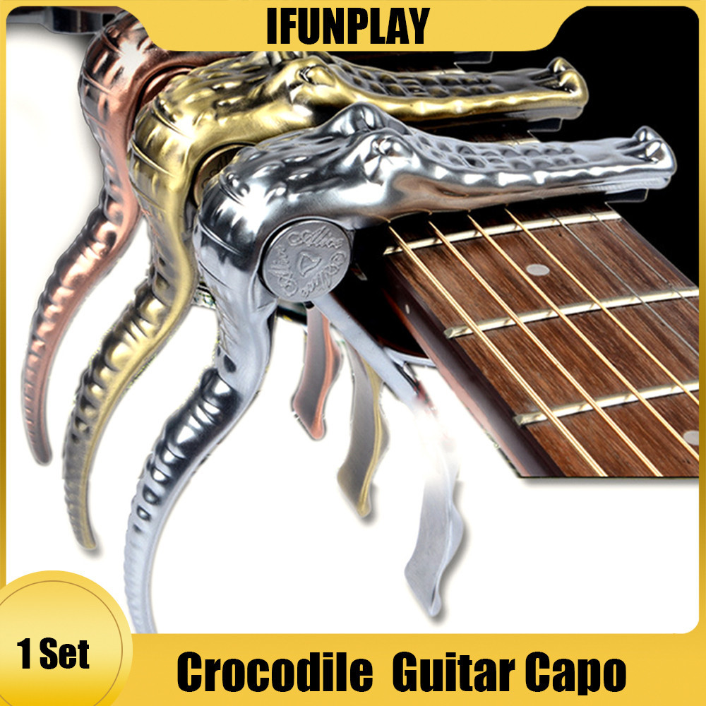 Alice A007G Professional Metal Crocodile Guitar Capotasto Alloy Folk ...