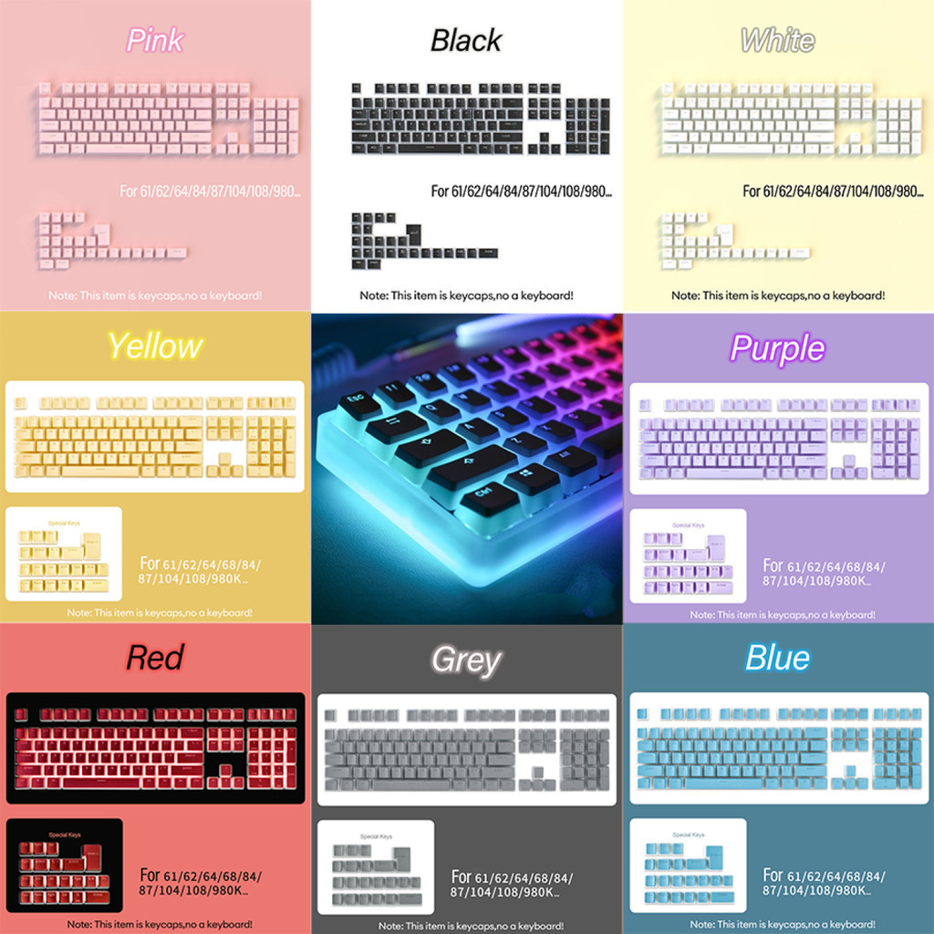 Pudding Keycaps 129keys Backlit Keycap OEM Profile PBT Material for ...