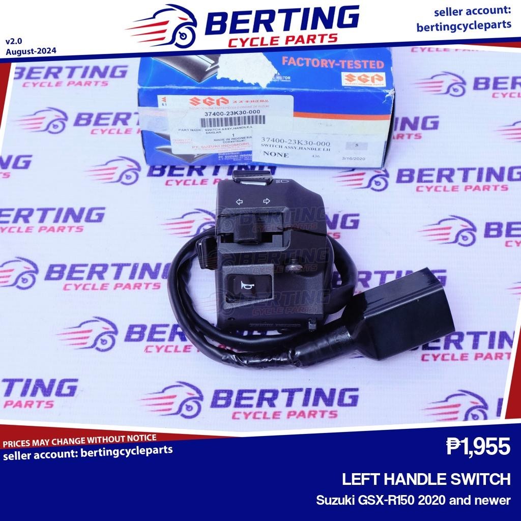 SGP LEFT HANDLE SWITCH Suzuki GSX-R150 2020 and newer Genuine 37400 ...
