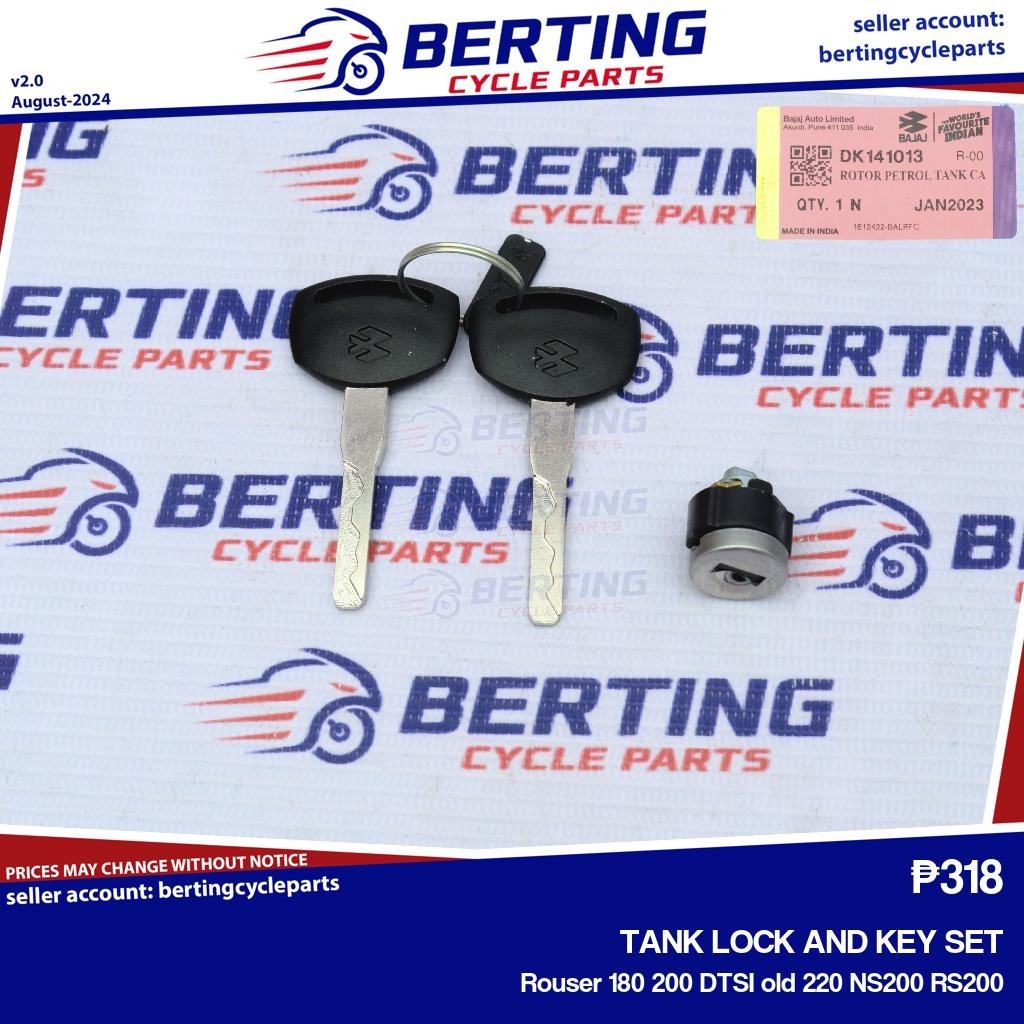TANK LOCK AND KEY SET Rouser 180 200 DTSI old 220 NS200 RS200 Genuine ...