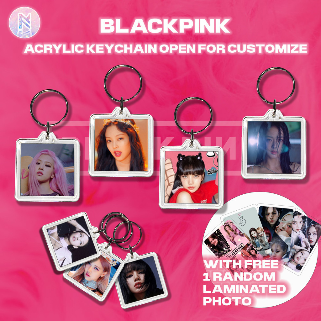 BLACKPINK ACRYLIC KEYCHAIN WITH FREE 1 LAMINTED PHOTO (OPEN FOR ...