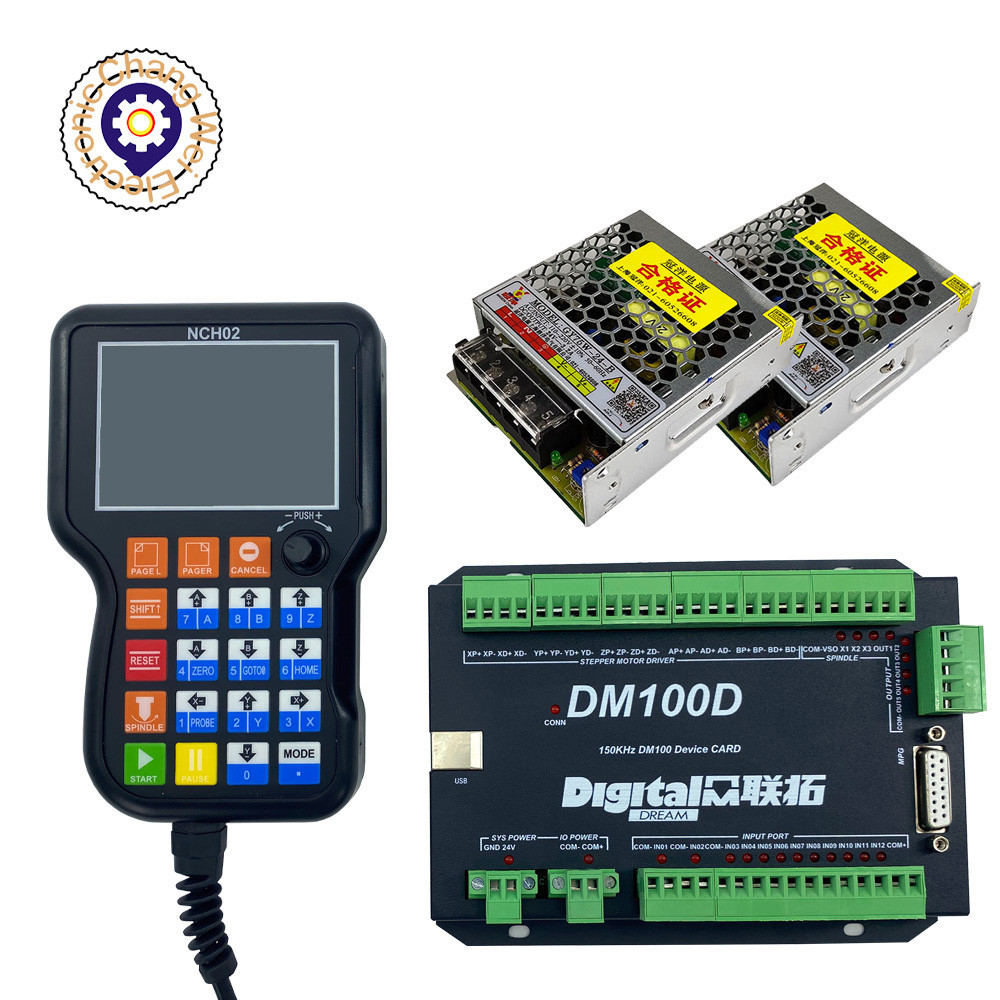 ~CNC Handle Motion Controller NCH02 3/4/5axis(Optional)125 KHz Pulse U-disk Read G-CODE + 24v 75 ...