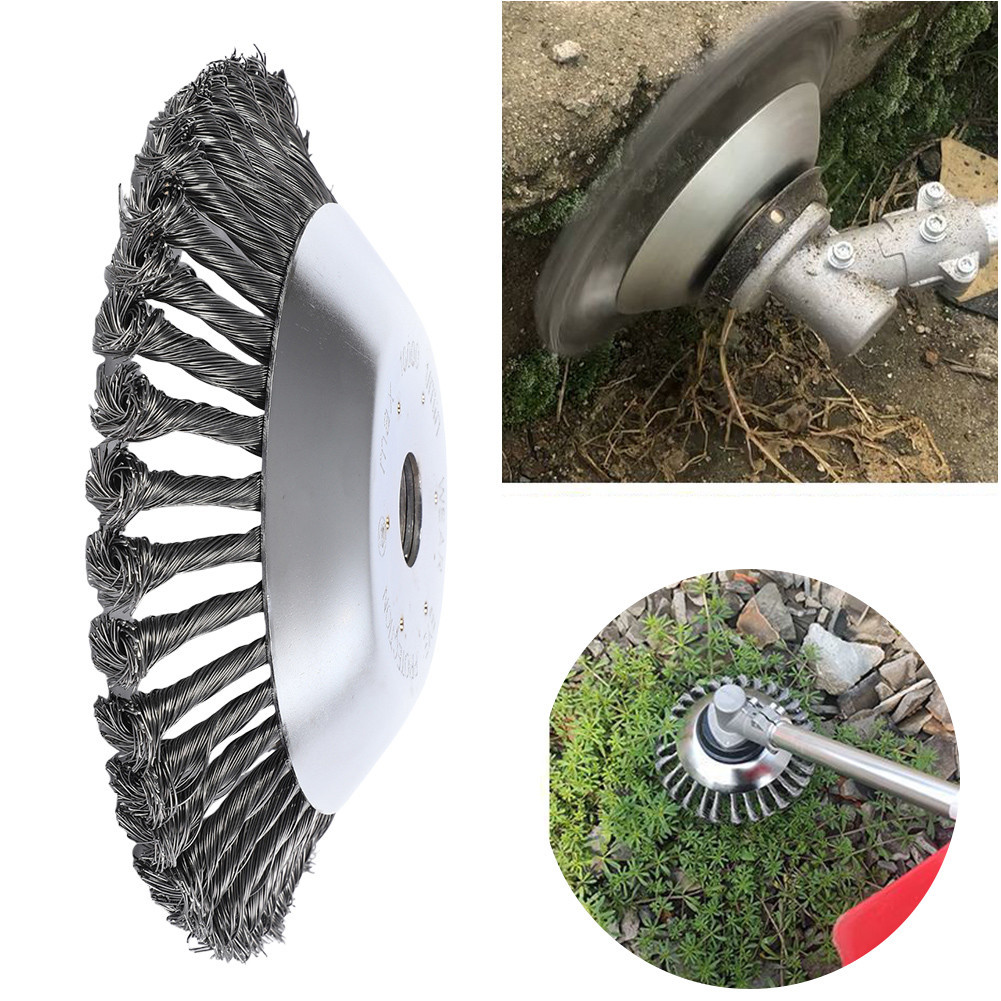 10 Inch Twist Knot Steel Wire Wheel Brush Disc Garden Weed Brush ...