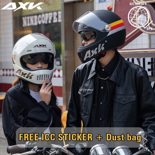 AXK 901 Double Miorr Motorcycle Full Face Helmet With ICC Sticker ...