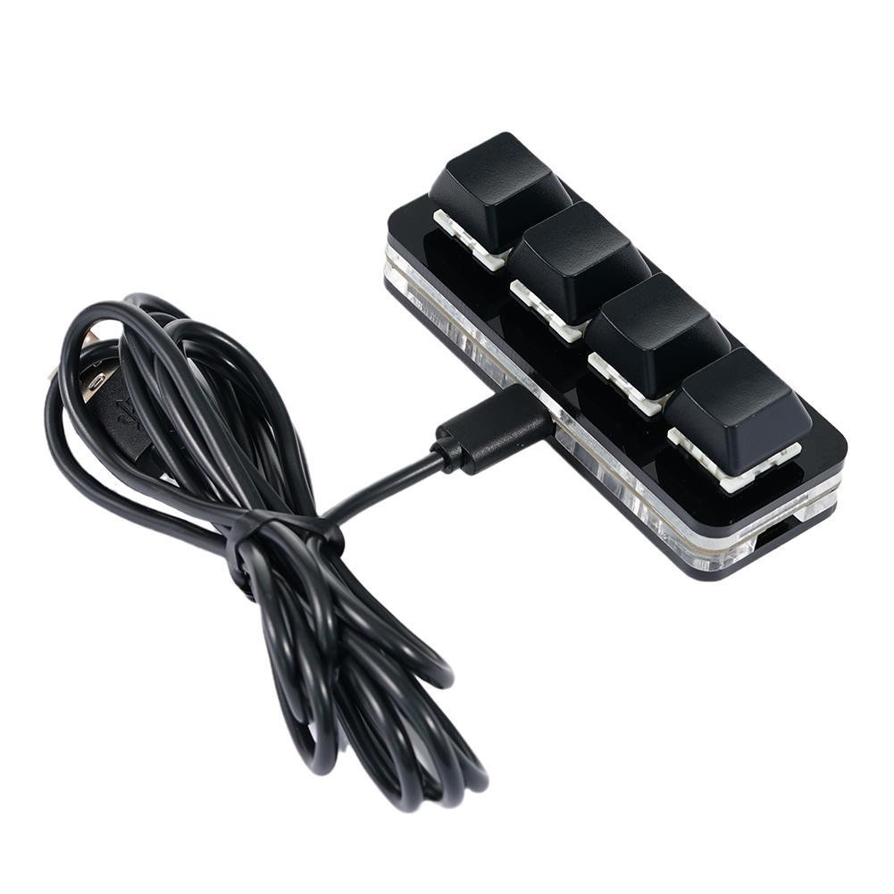 ☝Custom USB Keyboard 4 Keys Macro Programmable Copy Paste Cut Mini ...
