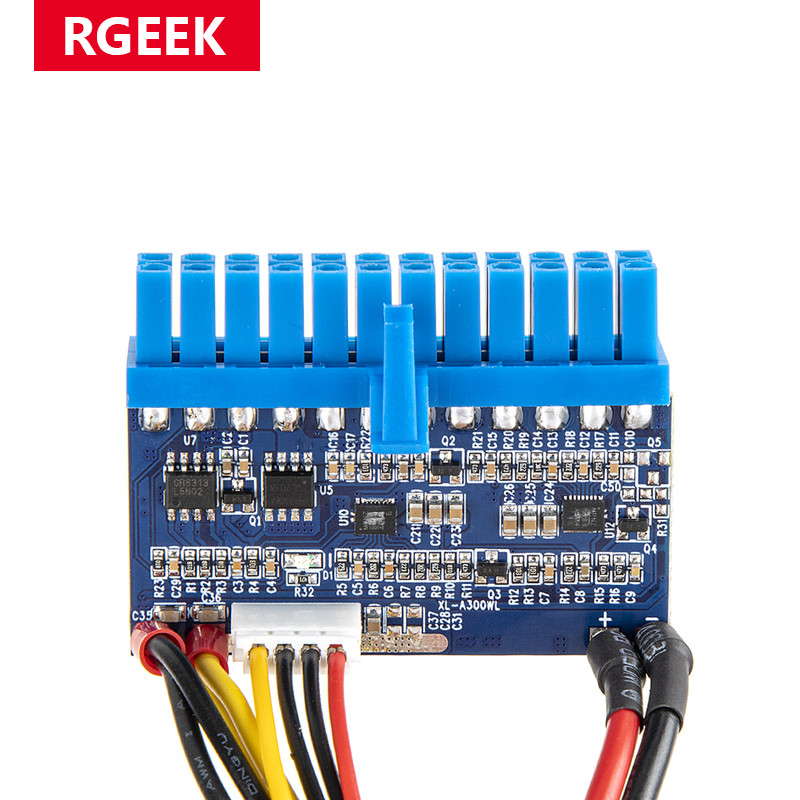 ☆RGEEK Newest DC 12V 300W 24Pin ATX Motherboard Connector Mini ITX ...