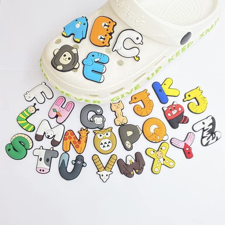 New Animal English Letters Shoe Accessory Jibbitz Hole Shoes DIY Shoe ...