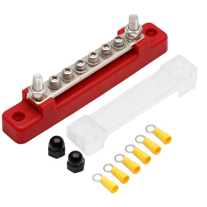 8-Gang BusBar with Cover 6 Terminal Bus Bar 150 A with Cover Power ...