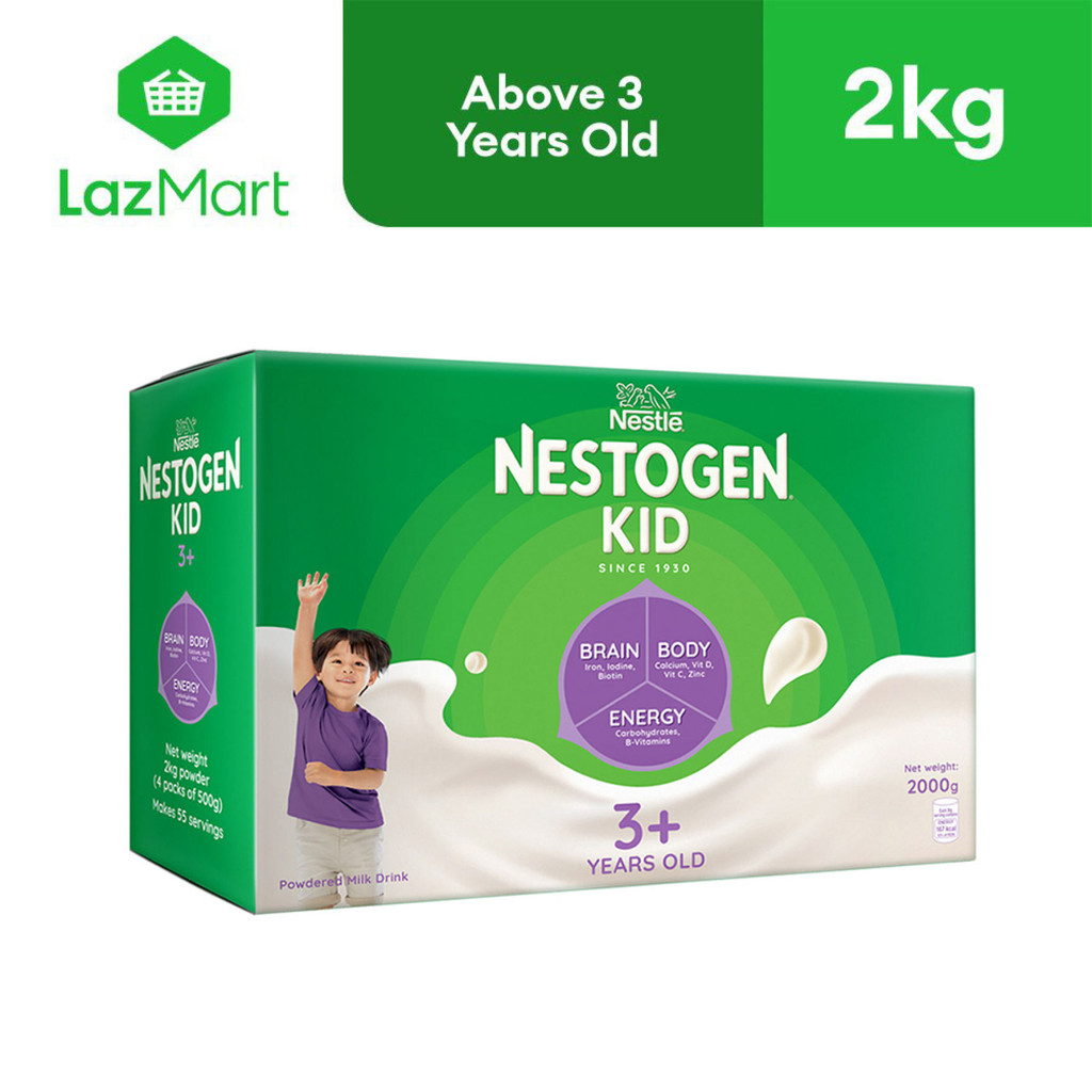 NESTOGEN KID 3+ Powdered Milk For Children Above 3 Years Old 2kg ...