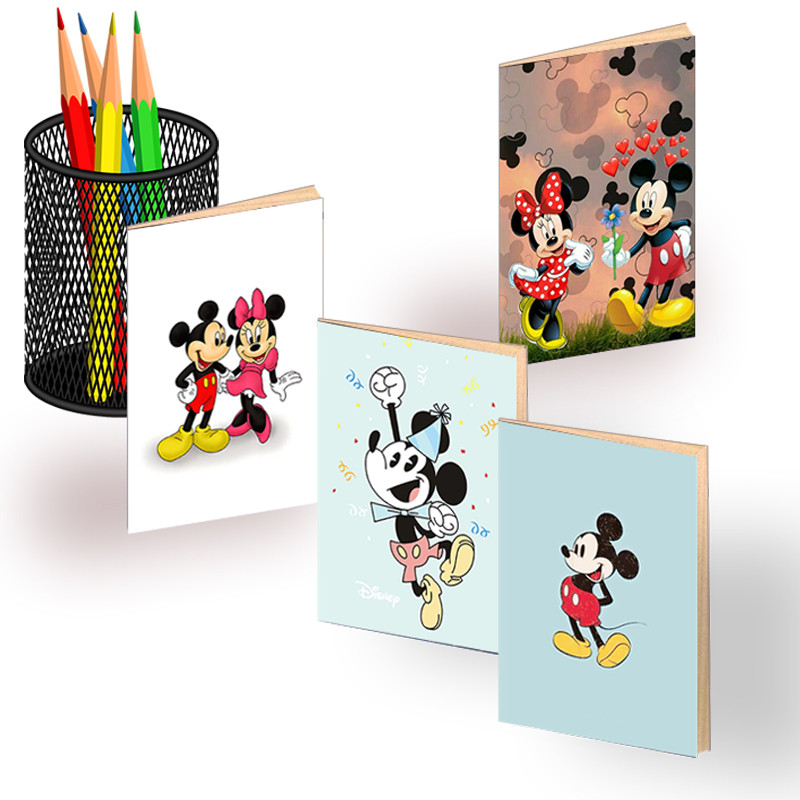 A6 Notebook Cartoon Mickey Mouse Minnie Love Note Book Disney Anime ...