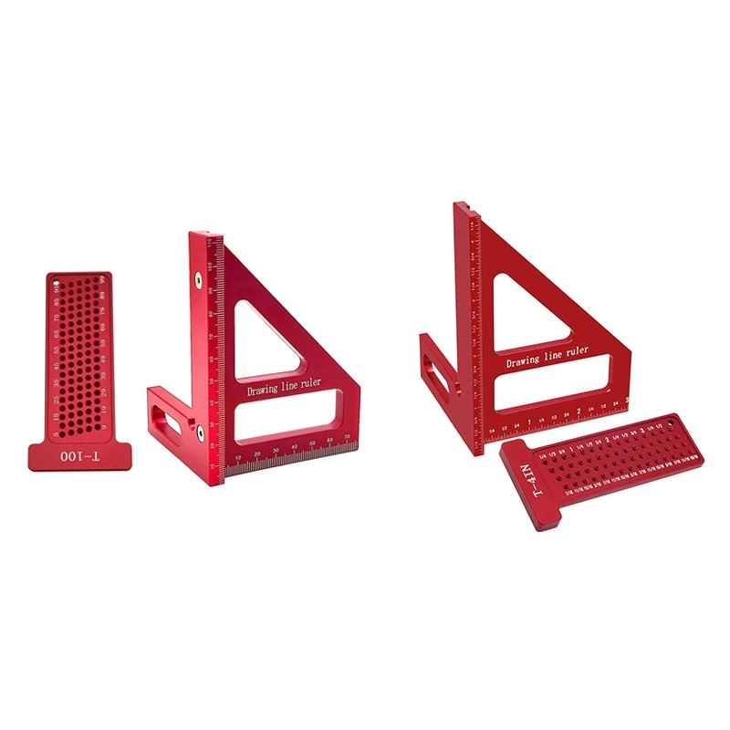2Pcs Woodworking Square Kit - 3D Multi-Angle Carpentry Square ...