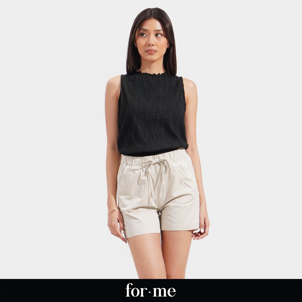 ForMe Textured Tank Top for Women (Black) | Shopee Philippines
