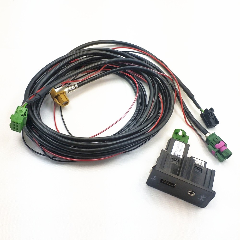 ☁MIB CarPlay MDI AMI USB&AUX IN Switch Socket Adapter Cable Wiring ...