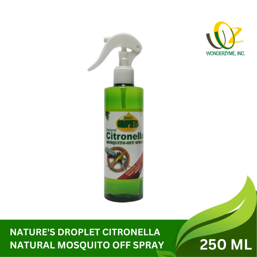 NATURE'S DROPLETS Citronella Natural Mosquito Off Spray 250 ml | Shopee ...