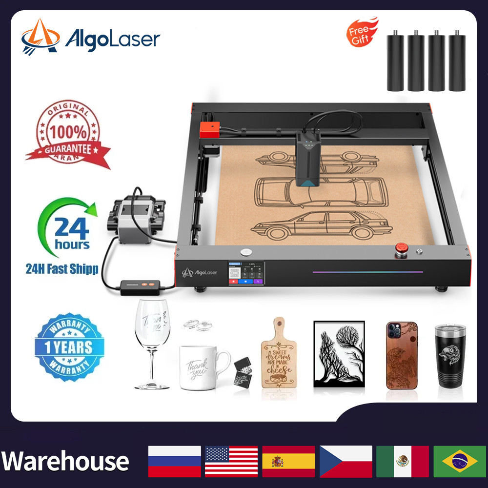 ☁AlgoLaser Delta 22W Business Laser Cutting Machine 3.5\"Touch Screen ...