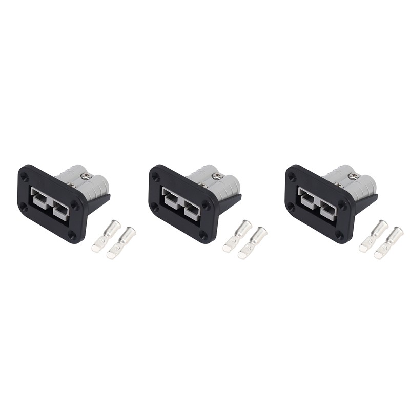 -3X Flush Mount 50 Amp Anderson Plug Mounting Bracket Panel Cover For ...