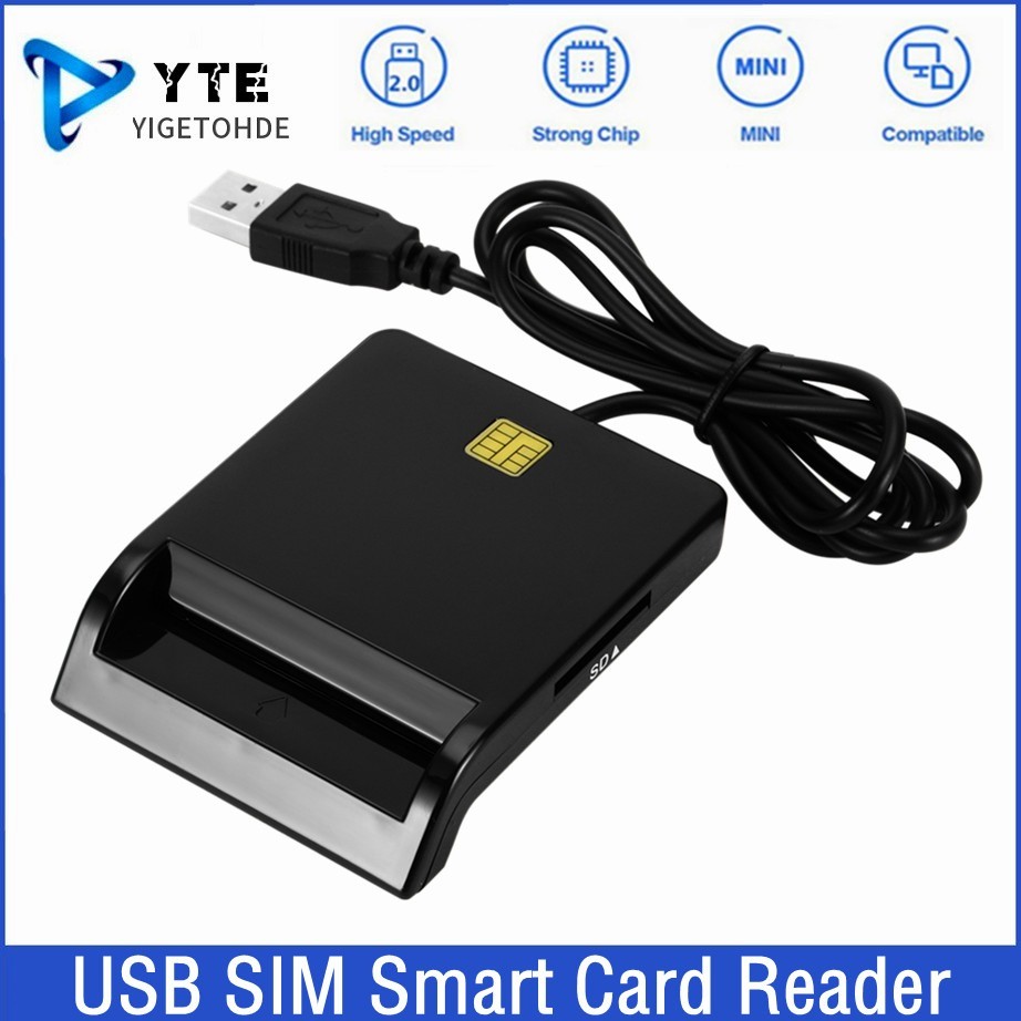 ♚USB 2.0 SIM Smart Card Reader For Bank Card IC/ID EMV SD TF MMC Cardreaders USB-CCID ISO 7816 f ...