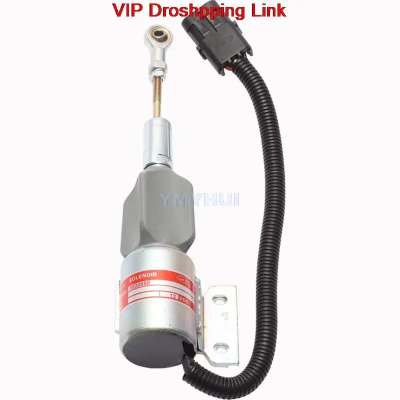 For Hyundai R220-5 R210-3 Excavator Cummins Stop Oil Stop Solenoid ...