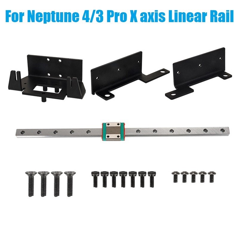 유For Neptune 4/3 Pro X Axis Linear Rail Upgrade Conversion Kit MGN12 ...