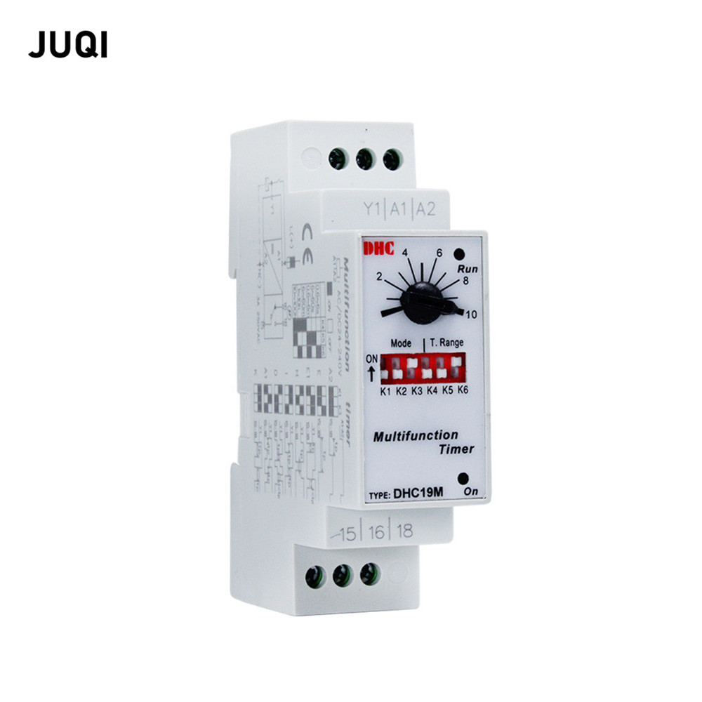 ♥Time relay DHC19-M multifunctional time delay relay DIN rail mounted ...