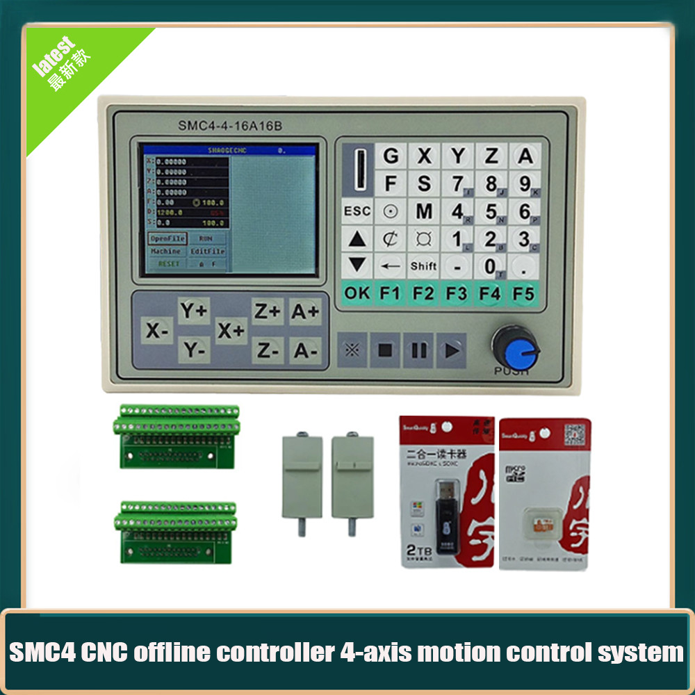 Smc4 Cnc Controller 4-axis Offline Control System Smc4-4-16a16b Stepper Servo Programming Pulse ...