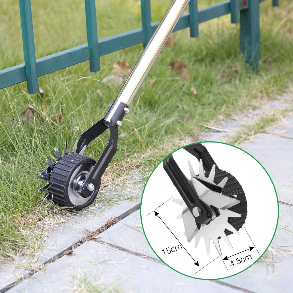 ☑Lawn Edger Tool Manual Grass Edger Cordless Rotary Shear,Wheel Rotary ...