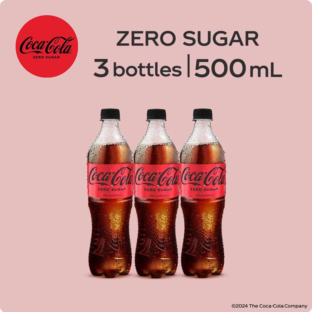 Coca-Cola Zero Sugar 500mL - Pack of 3 | Shopee Philippines