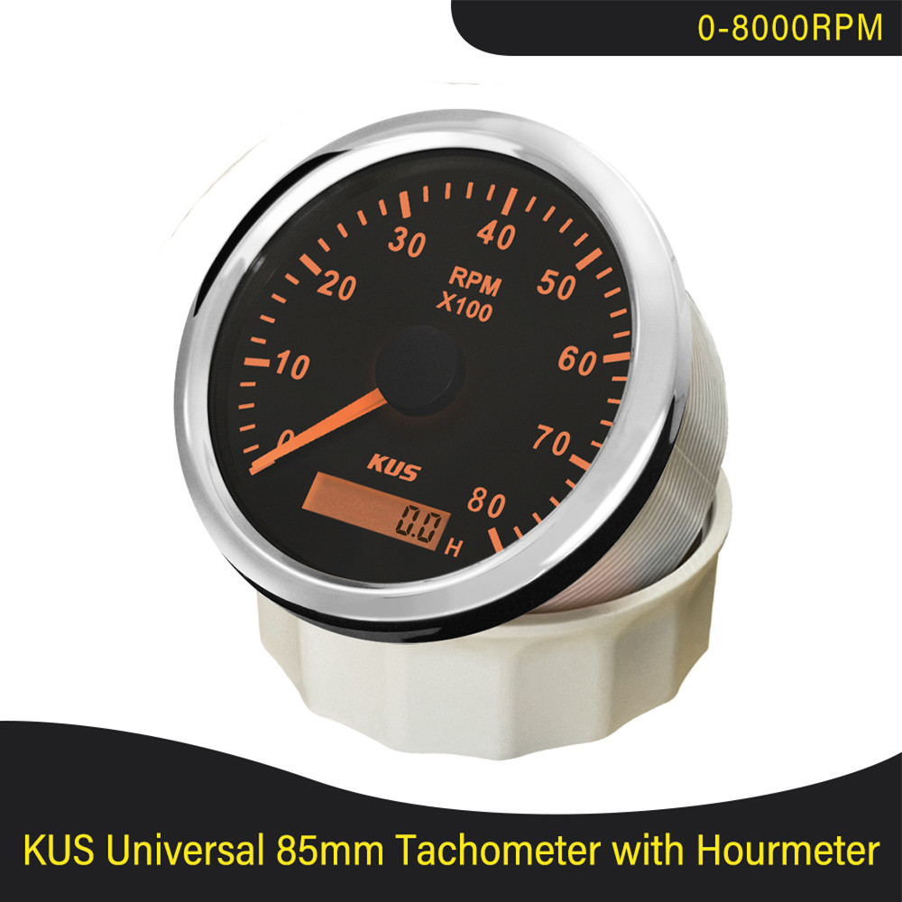유KUS 85mm Universal Tachometer 0-3000 RPM 0-4000 RPM 0-6000 RPM 0-8000 ...