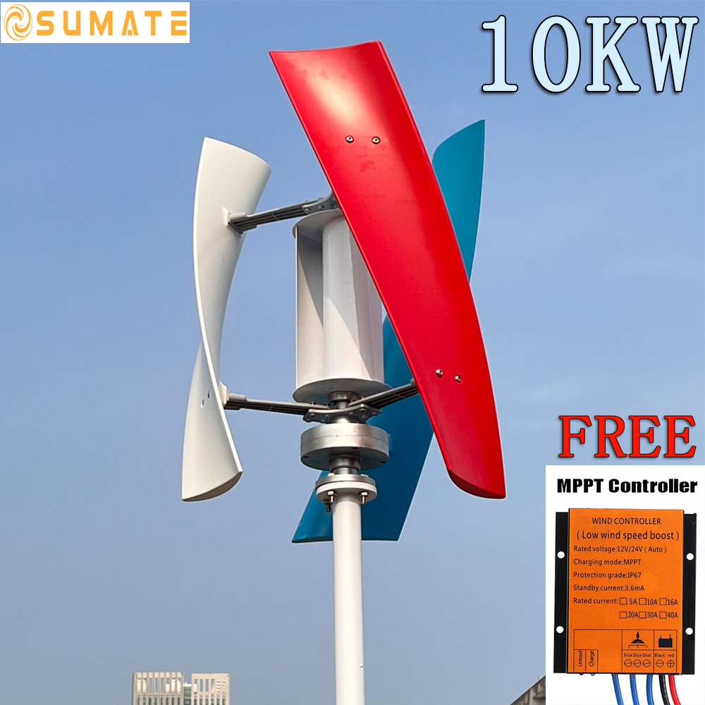 Home 10KW Free Energy Wind Turbine Generator 10000W 12V 24V 48V Small ...