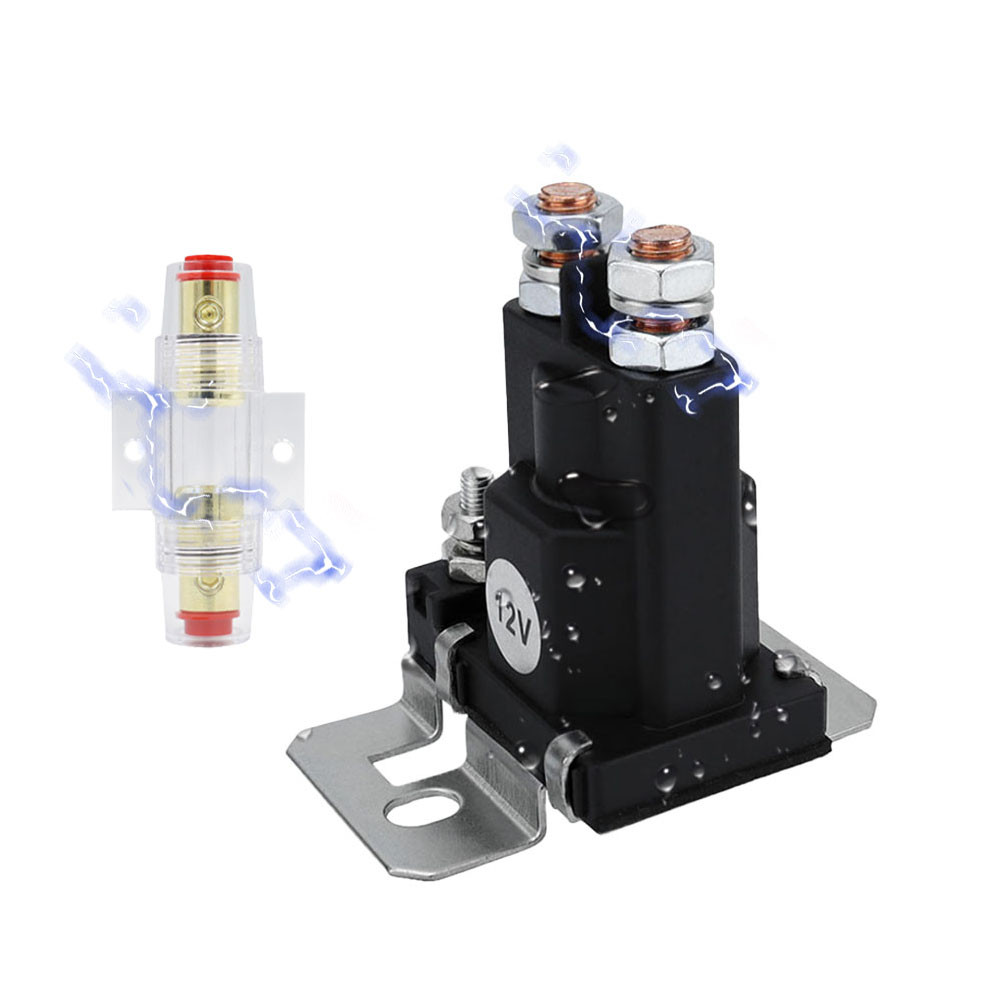 ≈500A Battery Isolator Relay Continuous Duty Solenoid Relay with Fuse ...