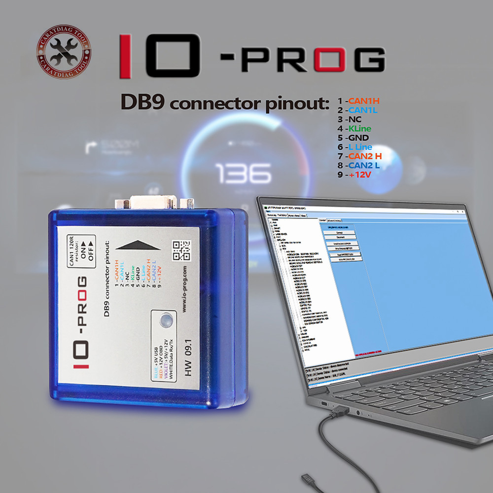 유Original IO-Prog Programmer I/O Prog Terminal Multi Tool Device Combination of K-line and CAN i ...