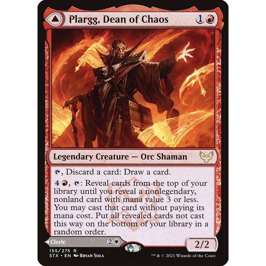 Plargg, Dean of Chaos // Augusta, Dean of Order foil STX MTG Magic the ...