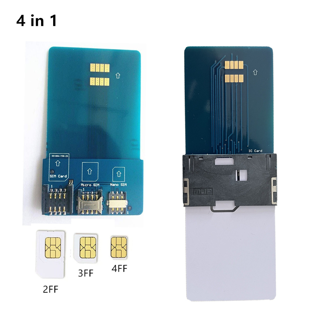 ☭4 In1 SIM Card Converter To Smartcard IC Card Extension For Standard ...