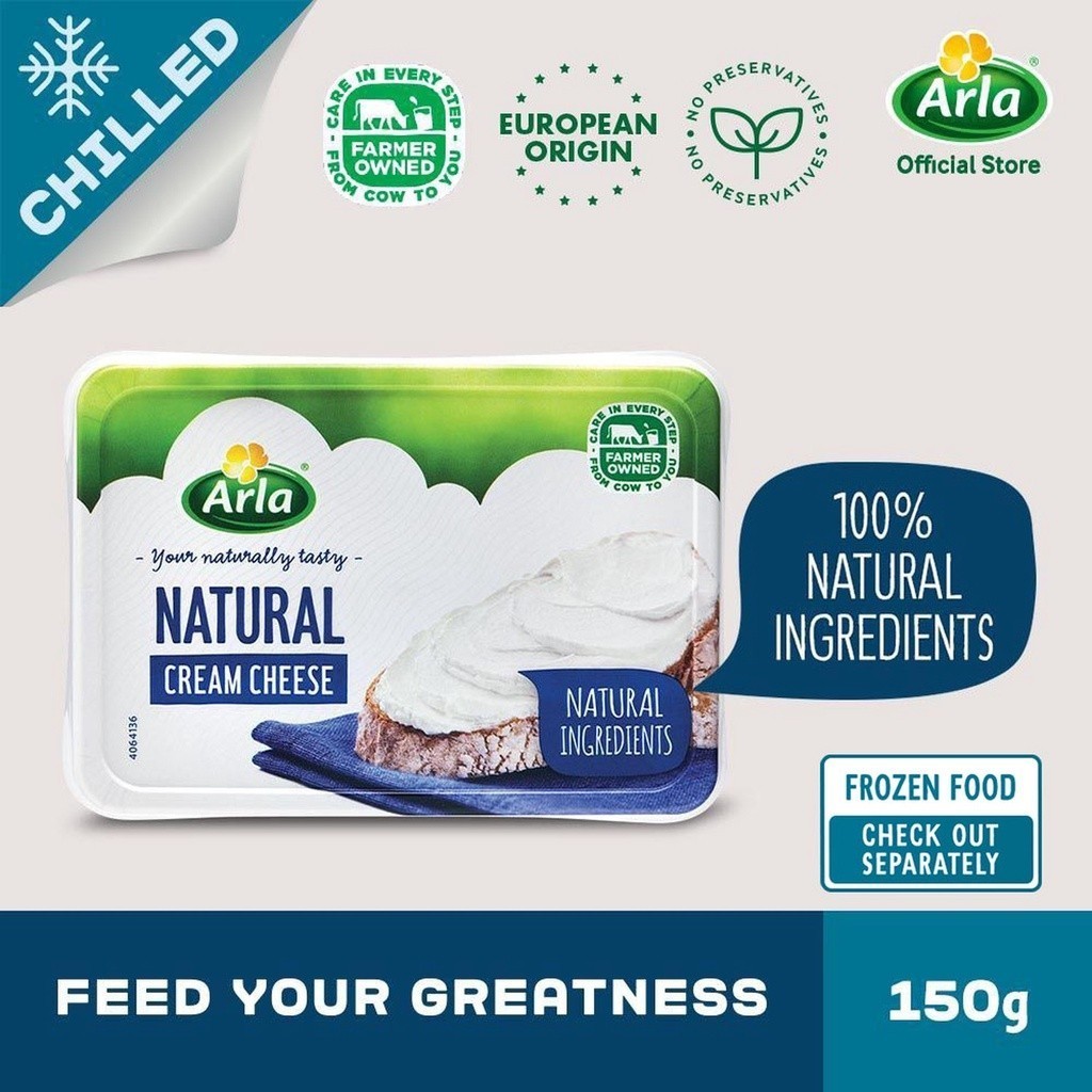 Arla Natural Cream Cheese Plain 150g | Shopee Philippines