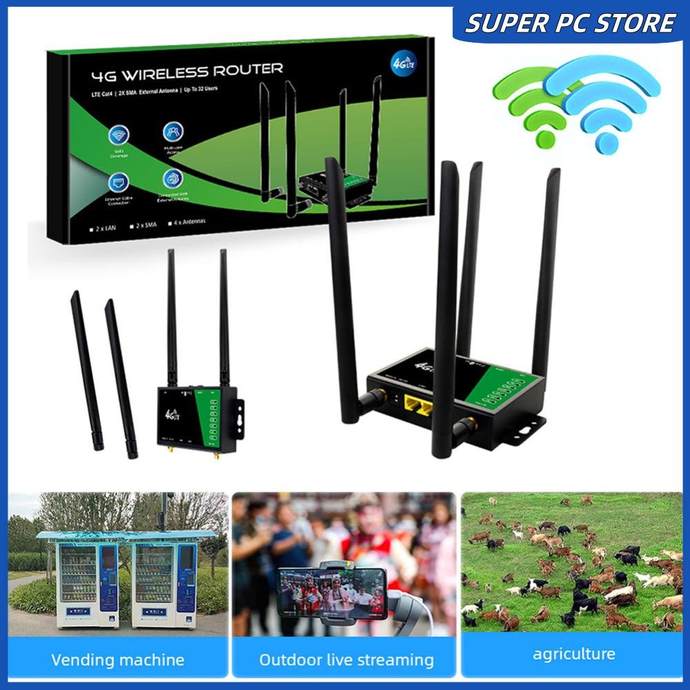 WiFi Router with SIM Card Slot 4 Antennas 4G Wireless Router 150Mbps ...