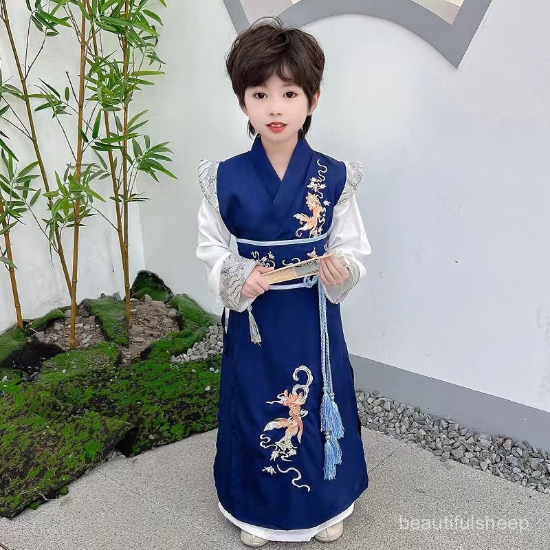 Boy's Spring Hanfu2024New Children's Ancient Costume Boys National ...