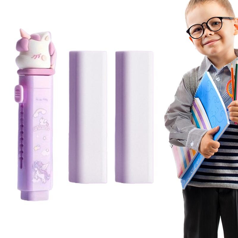 ♡Push Pull Eraser Cute Cartoon Slide Erasers For Kids Cartoon Cute Push ...