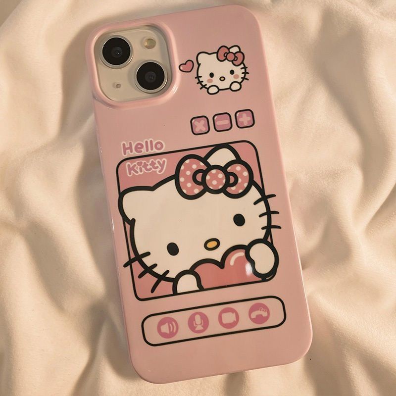 Cartoon Sanrio Hello Kitty iPhone cases Kawaii y2k Anime figure Pink ...