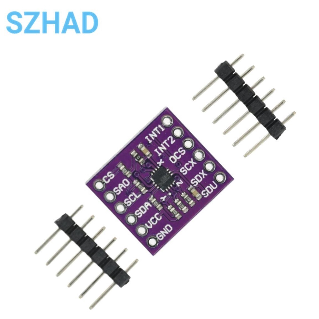 MCU-633 LSM6DSO 6DOF LSM6DSM Gyroscope Attitude Sensor Module 3D Accelerometer 3.3V SPI IIC I2C ...