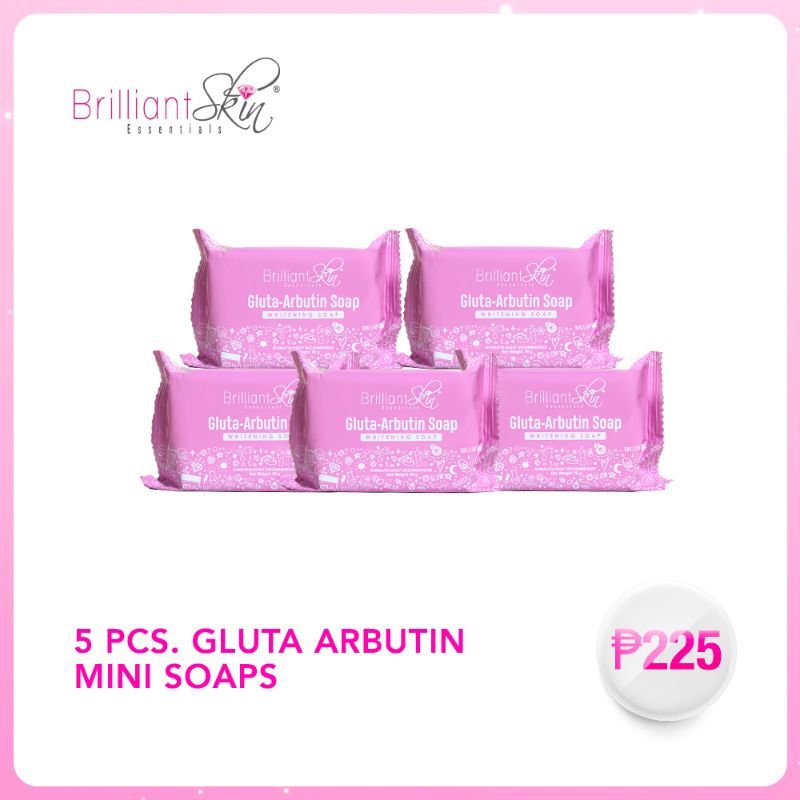 brilliant skin essentials gluta Arbutin mini soap 5pcs | Shopee Philippines