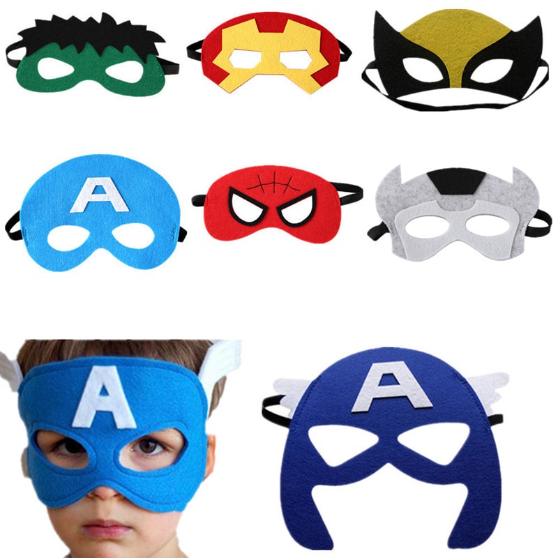 Adult Avengers Superhero Eye Mask Kids Spider-Man/Hulk/Iron Man ...