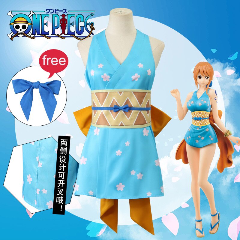 Anime One Wano Country Piece Nami Cosplay Costume Wanokuni Style Nami ...