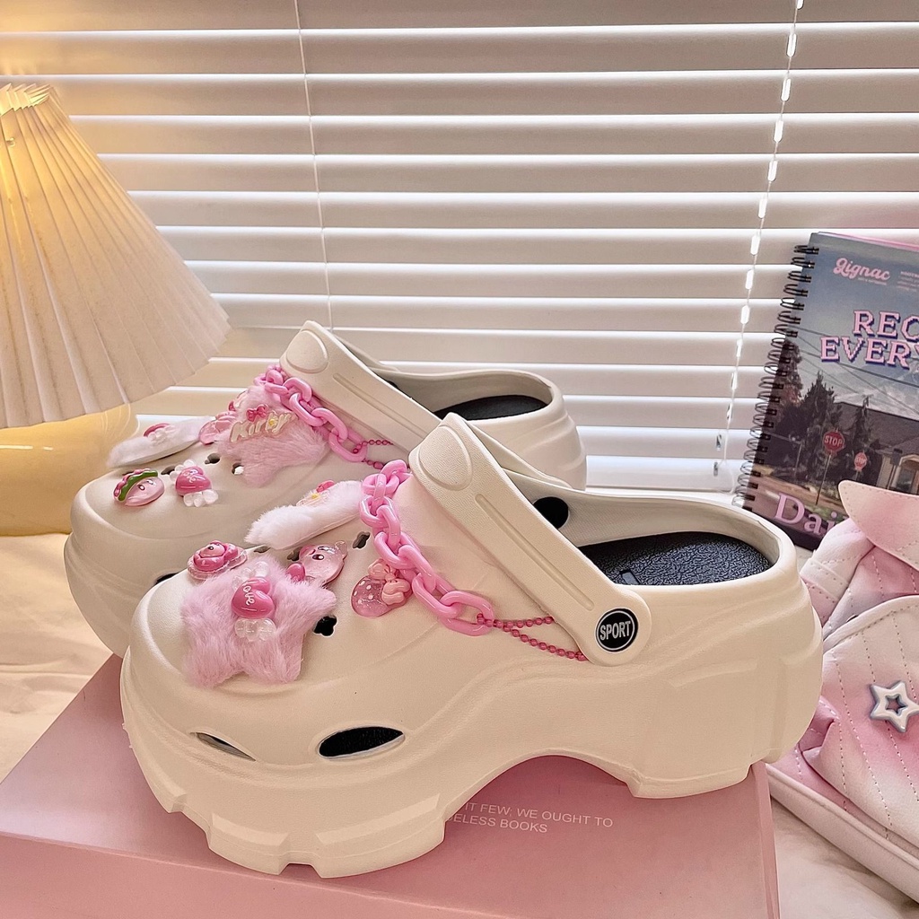 Croc shoes summer 2023 bagong makapal na sod na hindi madulas na ...