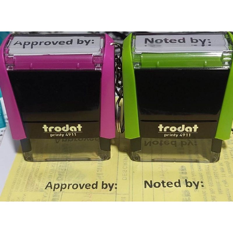 TRODAT 4911 PERSONALISED NAME SIGNATURE LOGO selfinking 38x14mm ...