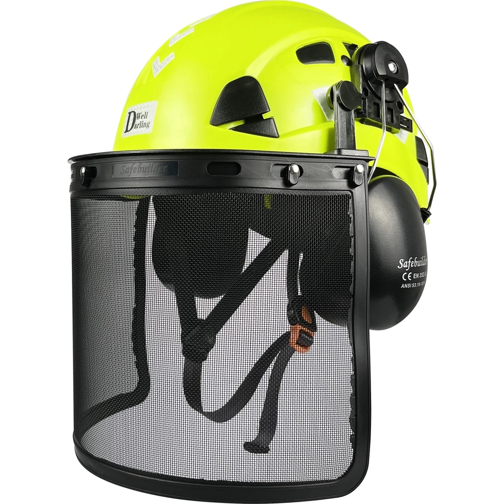 Chainsaw Work Forestry Safety Helmet Mesh Face Shield CE Visor Logging ...