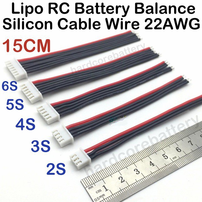 LiPo battery balance charger cable Silicon 2s/3s/4S/5S/6S JST xt60 ...