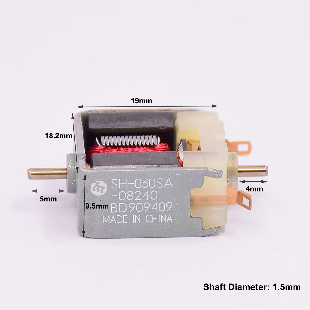 Mabuchi SH-030SA-08240 Mini Dual Shaft 18mm Square Motor DC 6V 9V 12V ...