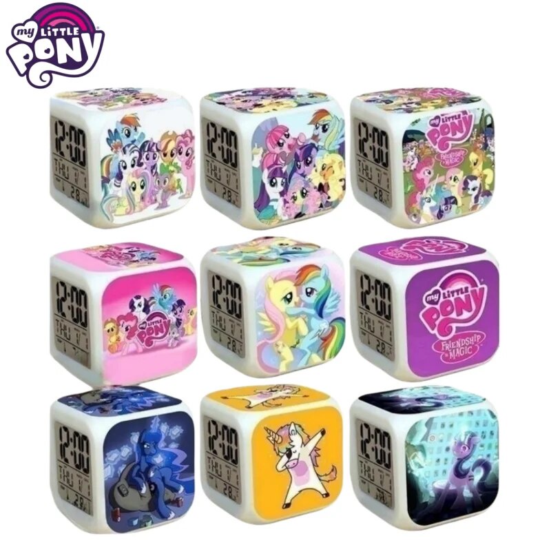 My Little Pony Cartoon Alarm Clock Color Changing Night Light Male and ...